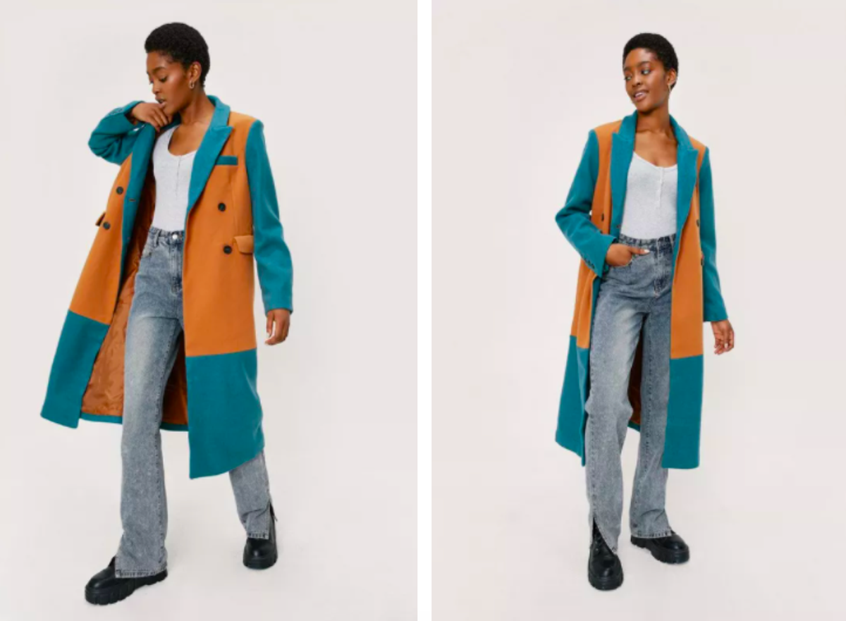 Color Block Wool Look Coat | indy100