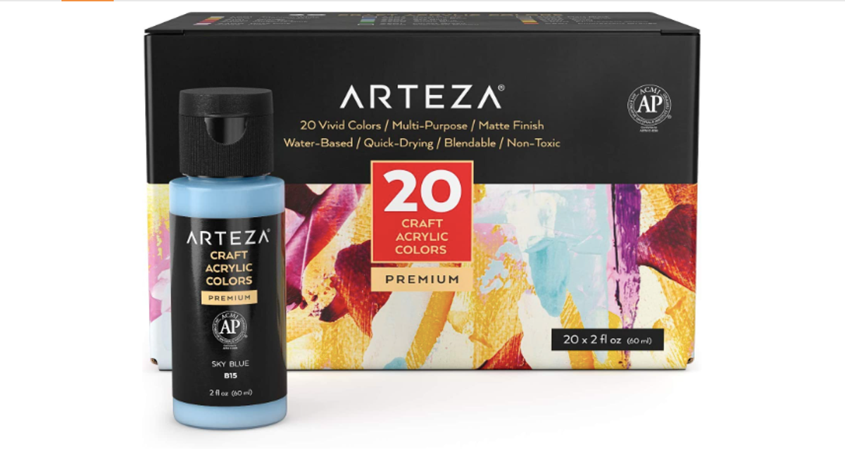 Arteza Craft Acrylic Paint, Set of 20 Colors | indy100
