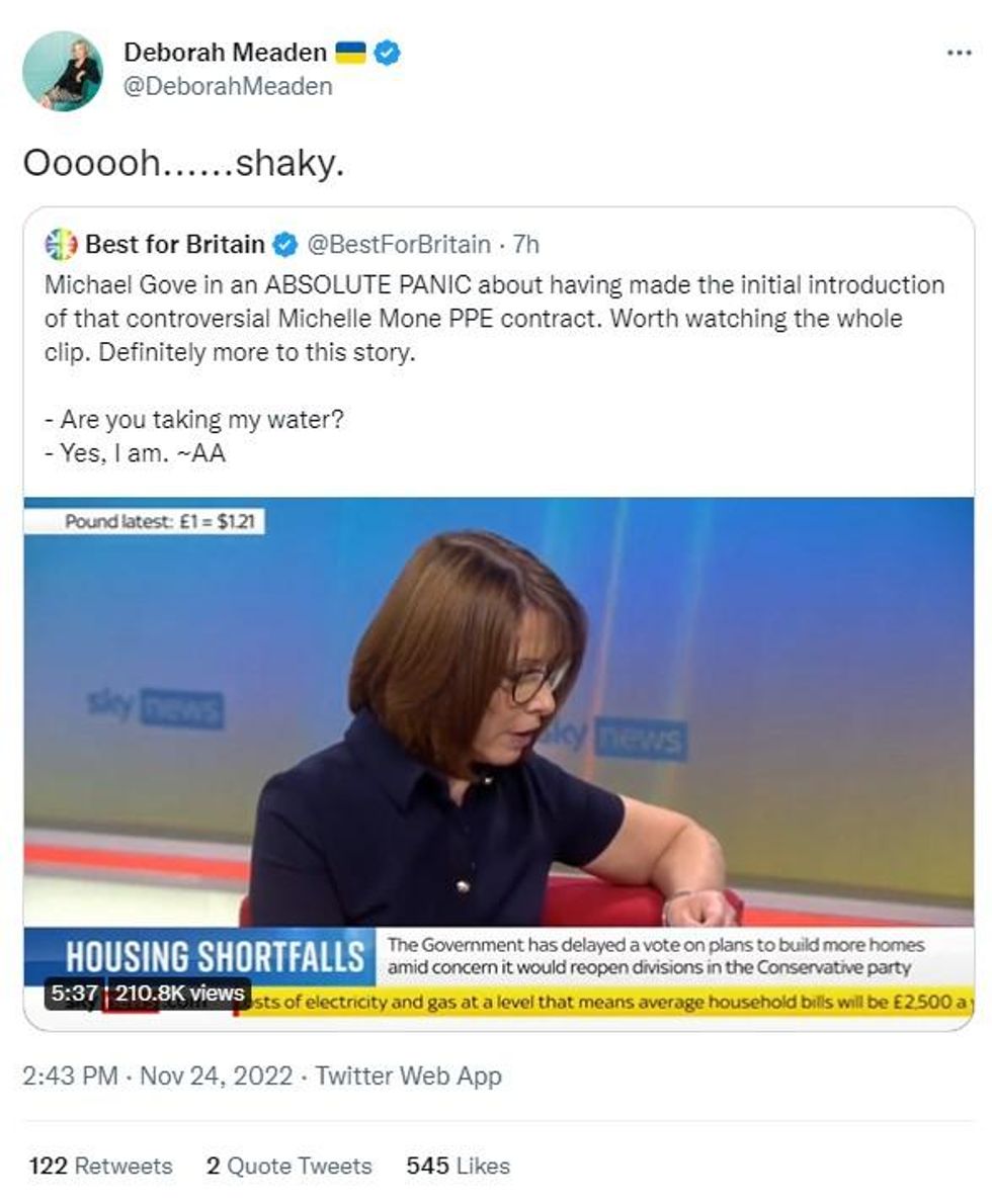 Michael Gove was so frazzled during this Kay Burley interview, he ended ... Michael Gove was so frazzled during this Kay Burley interview, he ended ...