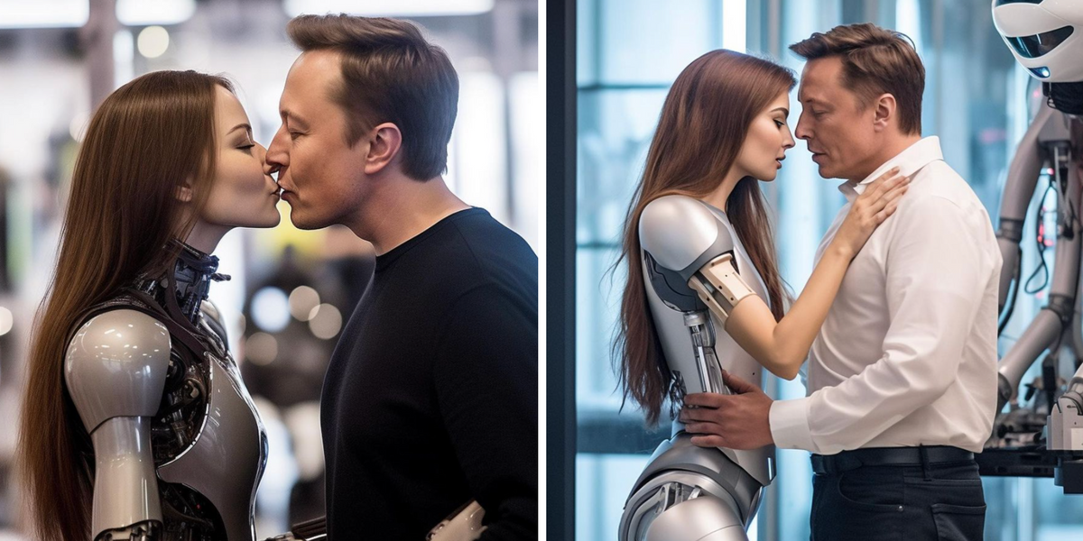 Did Elon Musk kiss a robot? | indy100 Did Elon Musk kiss a robot? | indy100