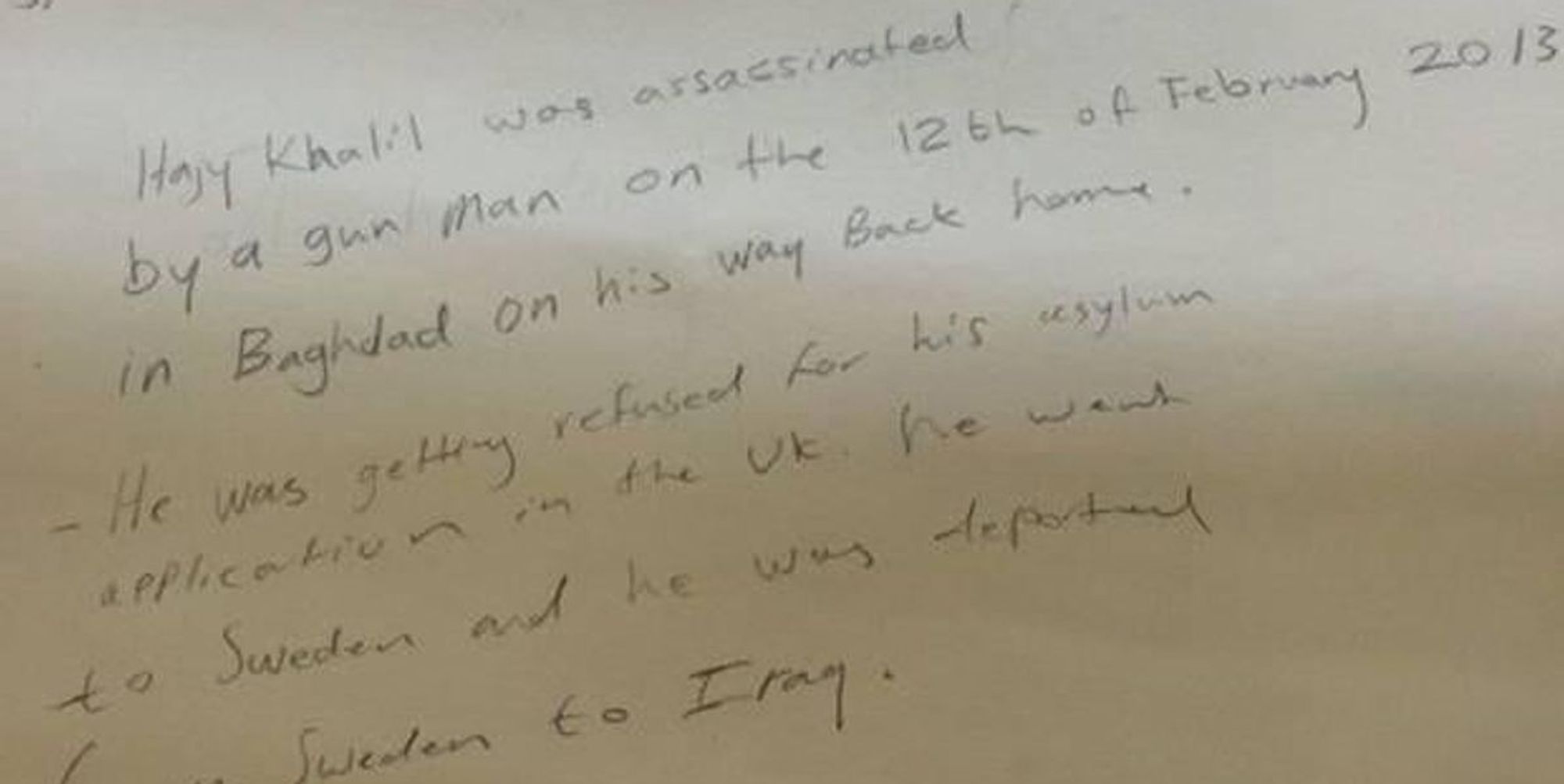 Heartbreaking letter reveals the cost of a rejected asylum application ...