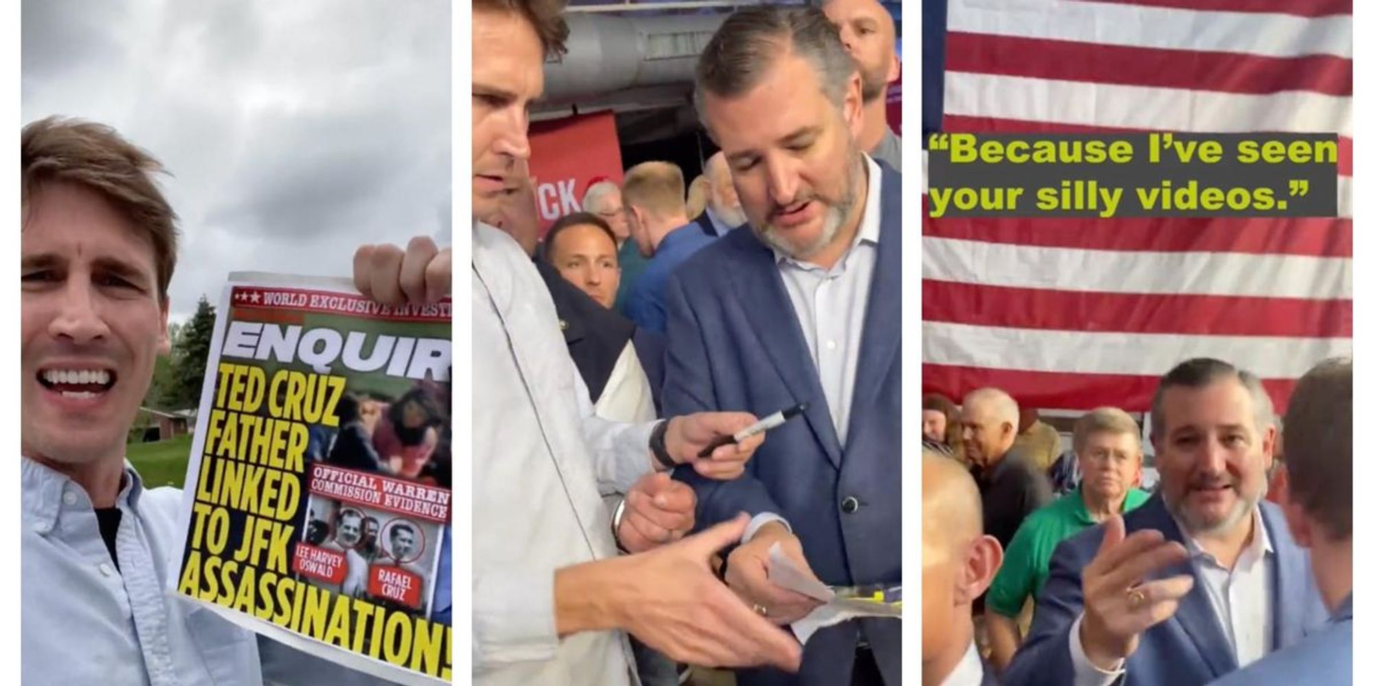 Pranksters try to get Ted Cruz to sign newspaper saying his dad ...