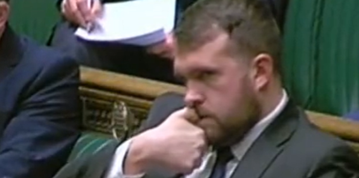 Tory Mp Jonathan Gullis Filmed Being Gross During Key Nhs Speech Indy100