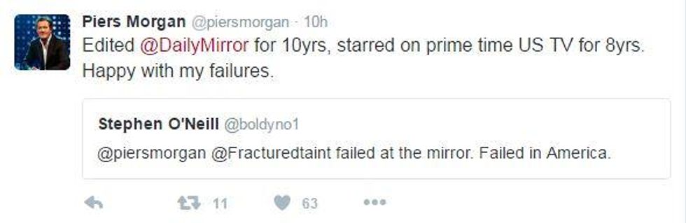 Piers Morgan said something about coming second and made a lot of ...