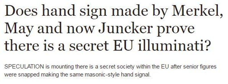 Angela Merkel Illuminati Hand Sign