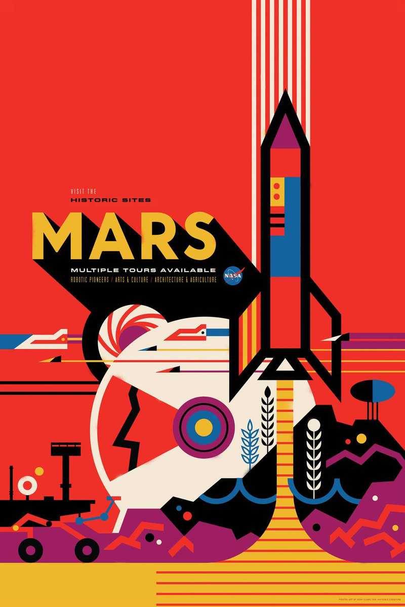 Retro Astronaut Poster Nasa