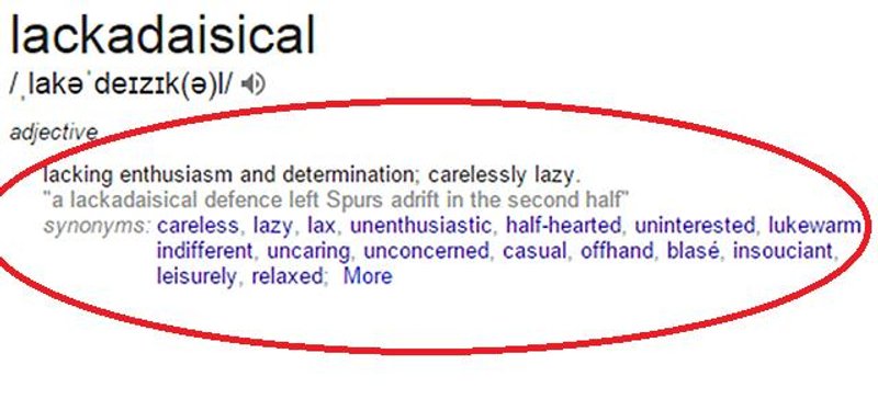 Lackadaisical Definition Words That Start With L: Learn Your Way