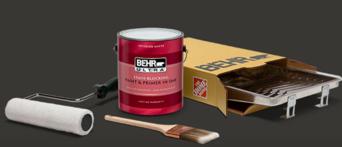 Behr 1 gal. Ultra-Pure White Base Semi-Gloss Interior Cabinet and Trim Paint | indy100