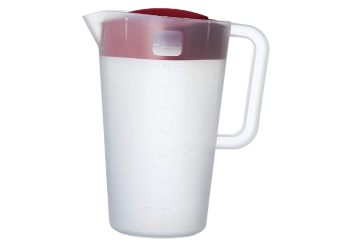 Goodcook 1/2 Gallon Plastic Straining Pitcher Square Lid with 3 ...