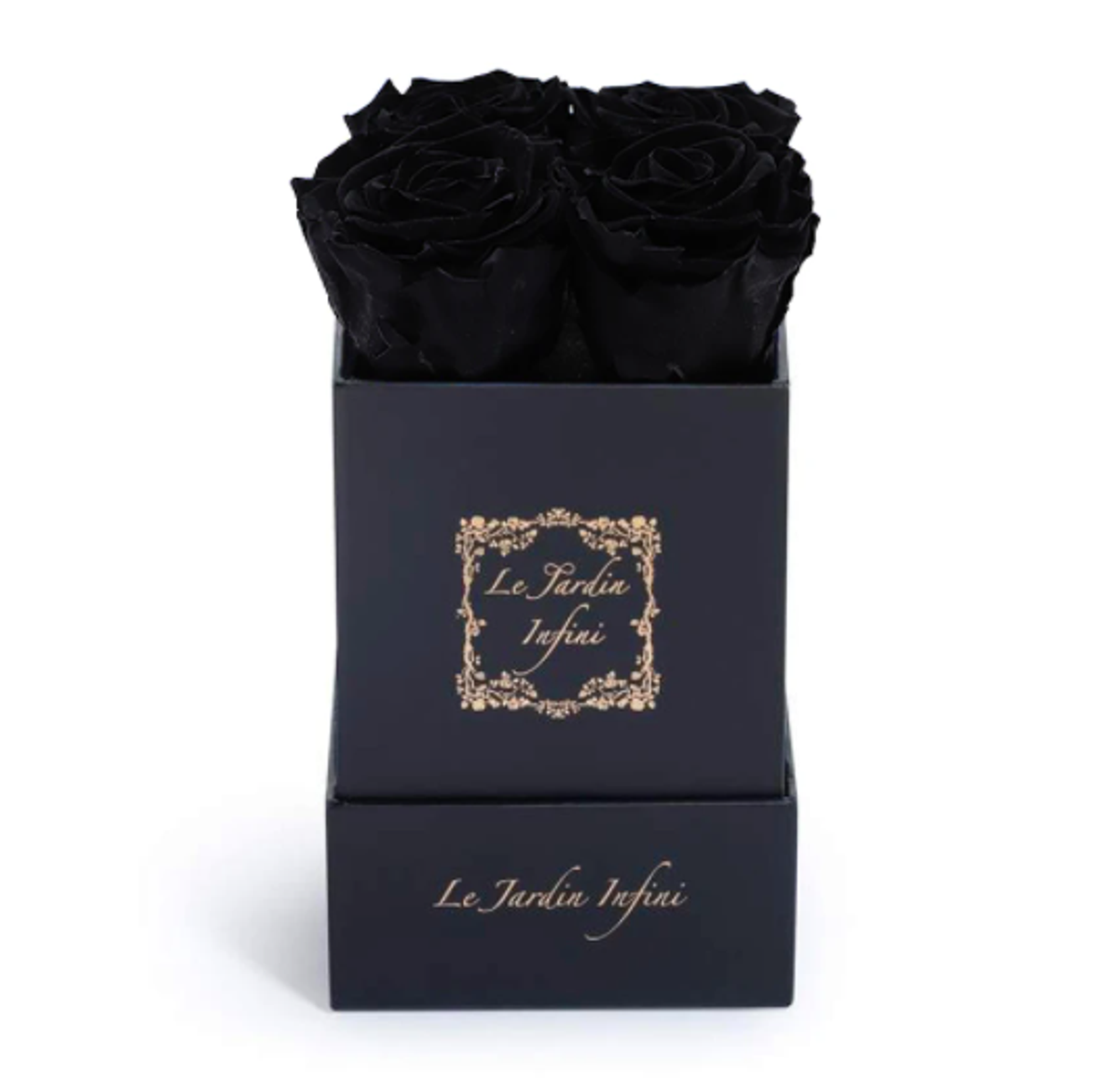 Black Preserved Roses - Small Square Black Box | indy100