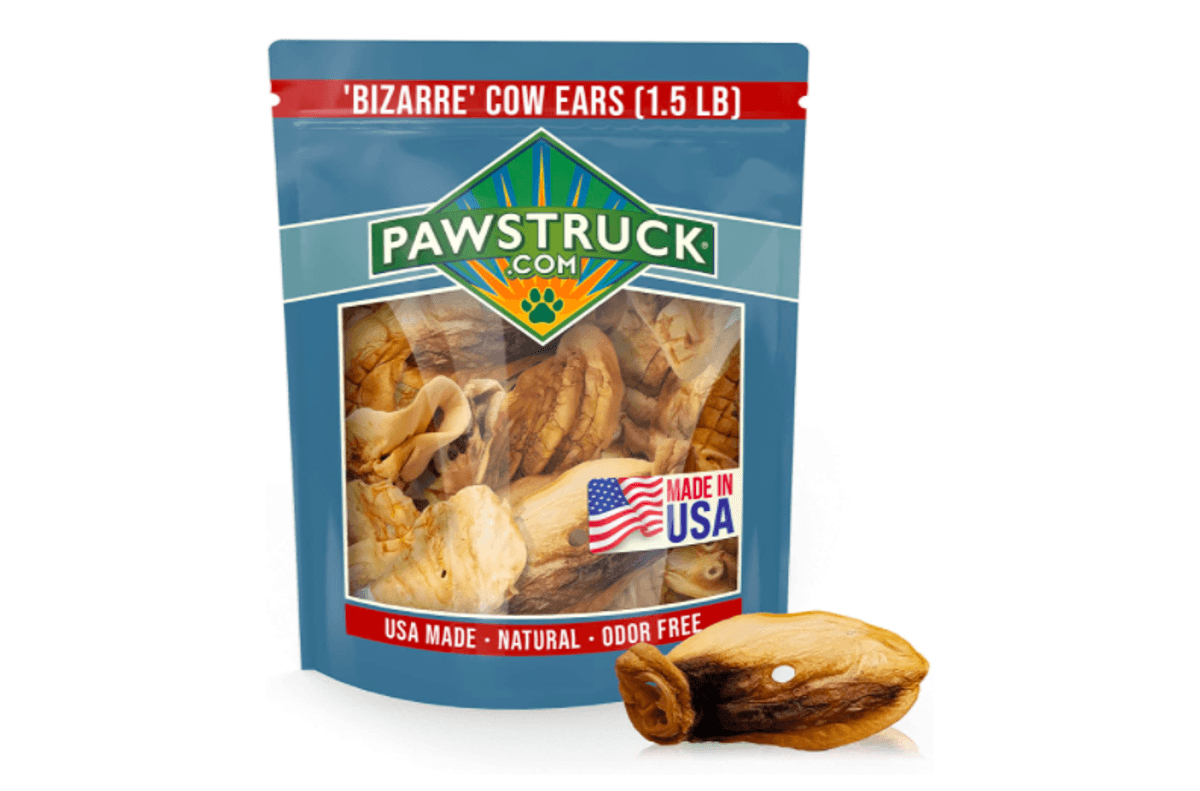 Natural Bizarre Cow Ears for Dogs, 1.5 lb Rawhide Free Bargain Bag ...