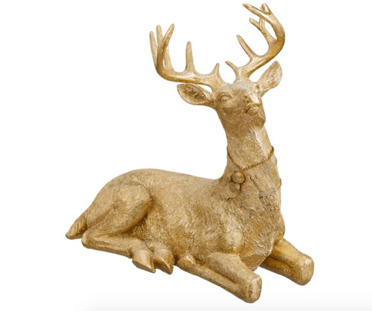 Holiday Time Gold Reindeer Table Top Christmas Decoration, 9.25" | indy100