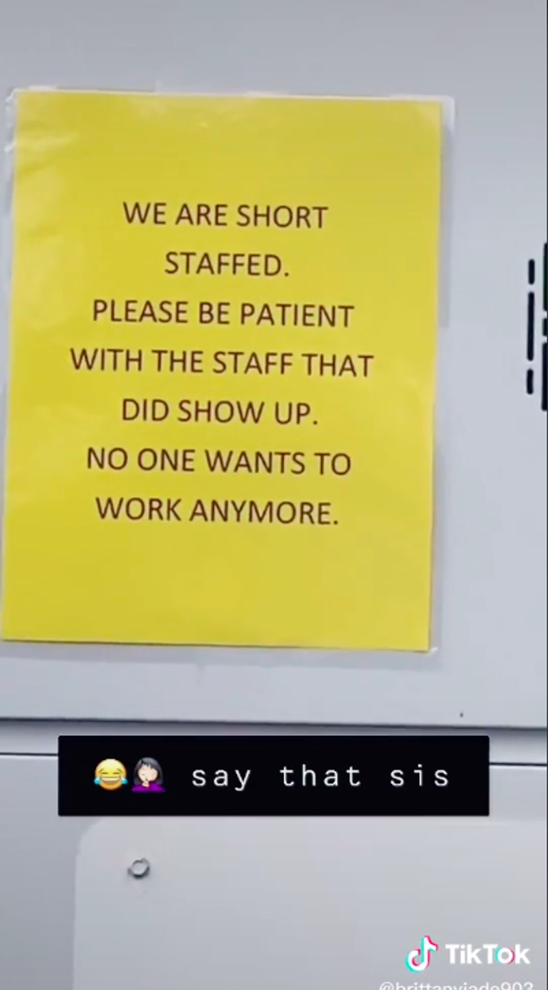 Short Staffed Sign Brooks Sandwich House Hey Y'all! We Are Short