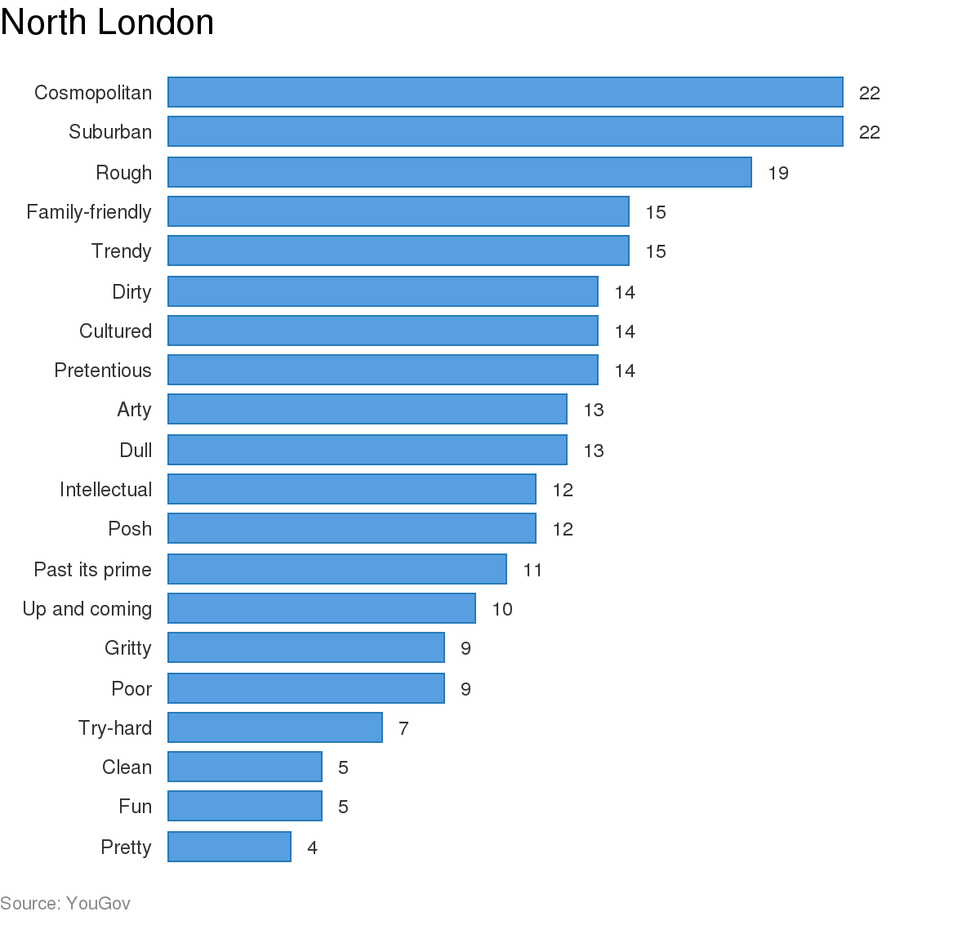 The stereotype map of London | indy100 | indy100