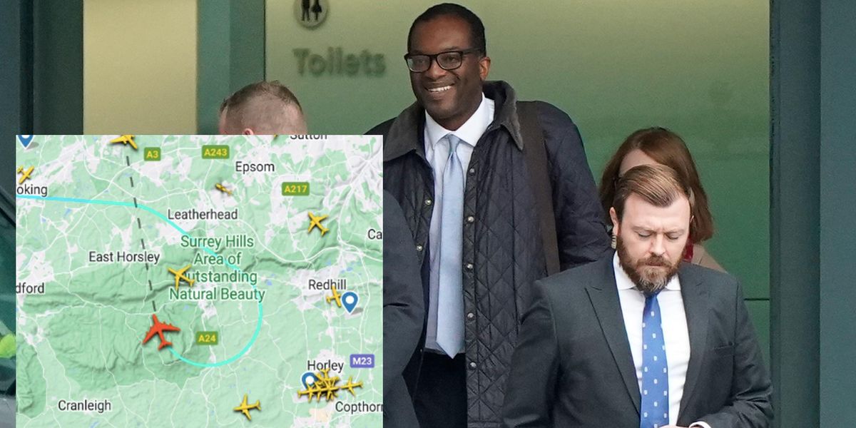 Kwasi Kwarteng's flight back to the UK appeared to u-turn and the irony ... Kwasi Kwarteng's flight back to the UK appeared to u-turn and the irony ...