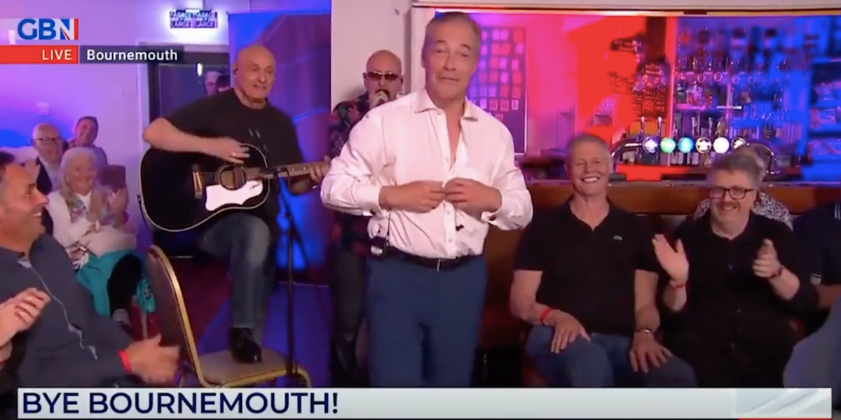 Nigel Farage Does Bizarre Striptease On Gb News While Dancing To Right Said Fred Indy100