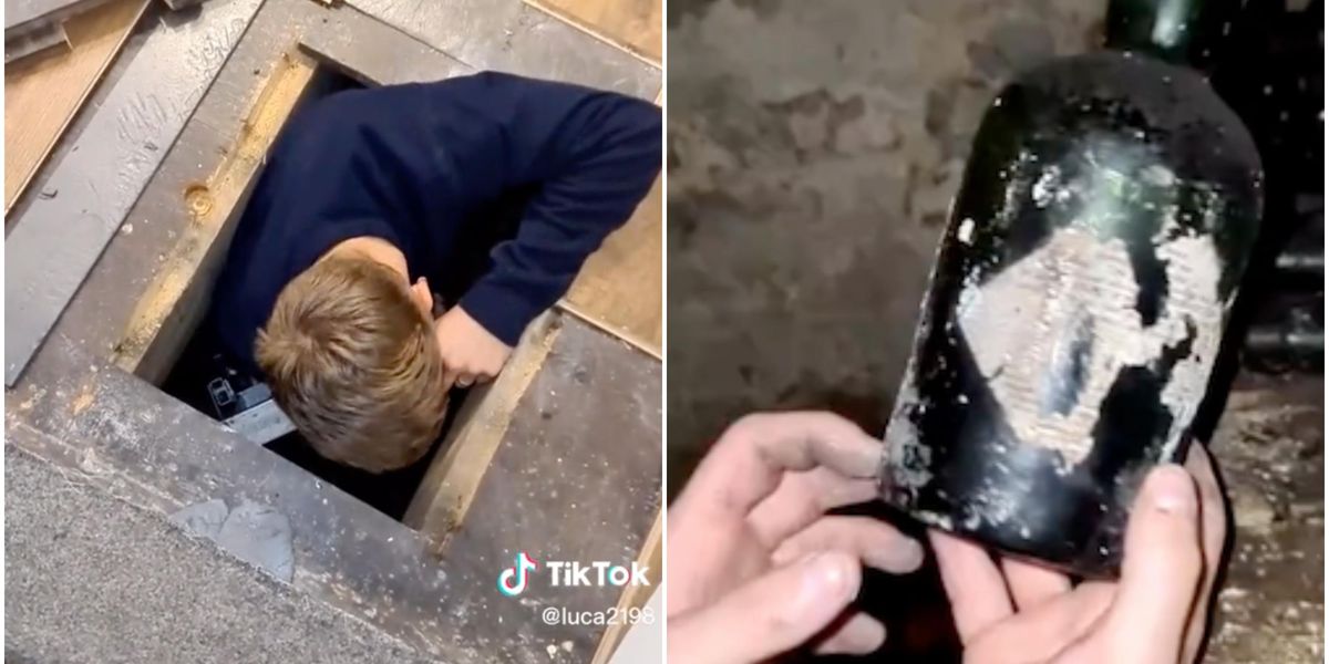 Man Finds Secret Cellar Containing Ancient Bottles Of Booze In Viral Tiktok Indy100