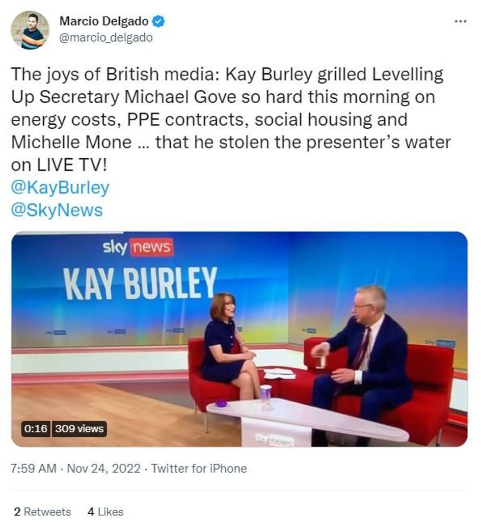 Michael Gove was so frazzled during this Kay Burley interview, he ended ... Michael Gove was so frazzled during this Kay Burley interview, he ended ...