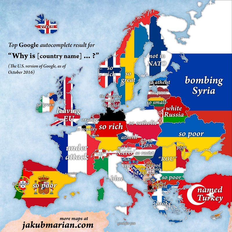 Mapping European Stereotypes European Map Map Europe