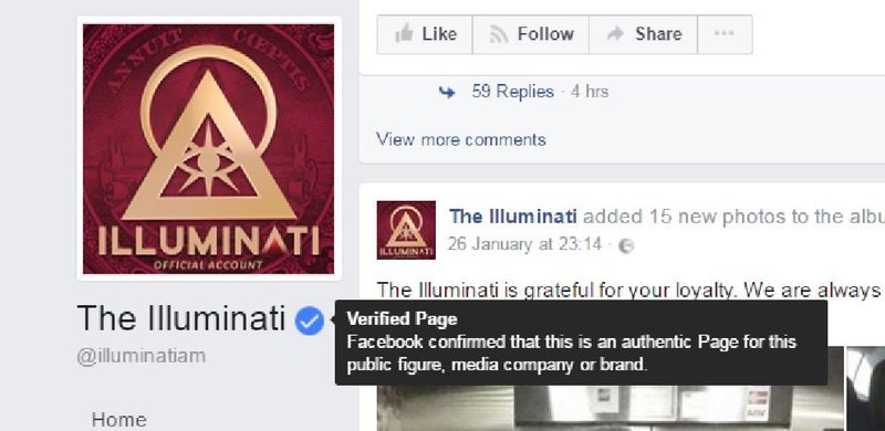 Illuminati Facebook Cover 15% Of Registered Voters Believe The