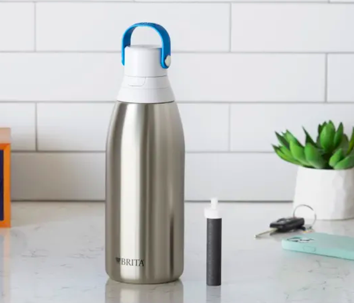 Premium Filtering Water Bottle - Stainless Steel, 32oz | indy100