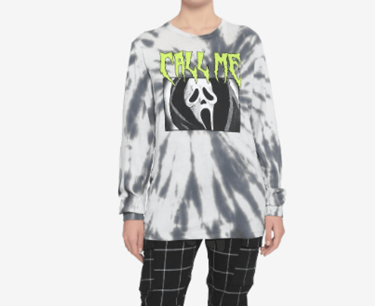 Scream Call Me Grey Wash Girls Long-Sleeve T-Shirt | indy100