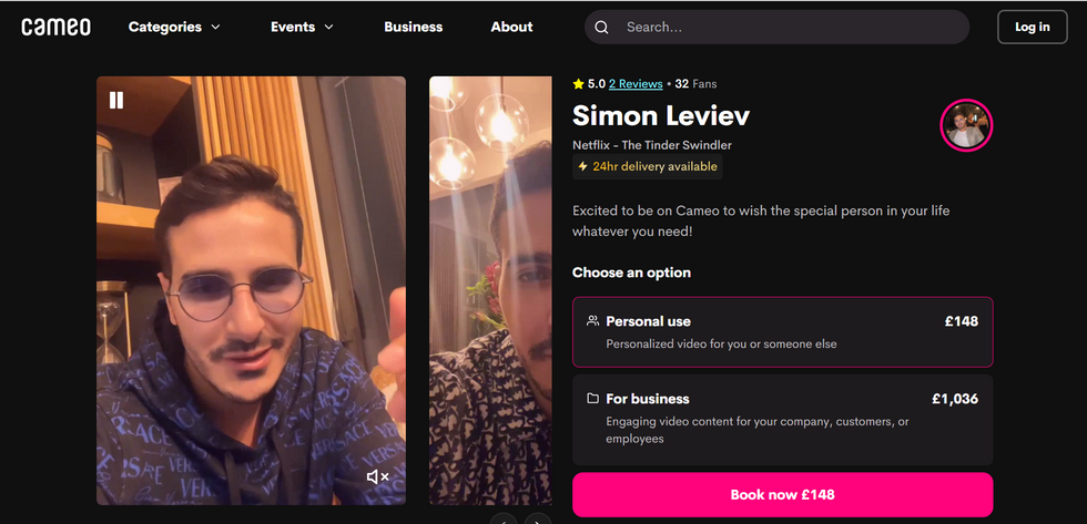 The Tinder Swindler Simon Leviev Has Joined Cameo Indy100