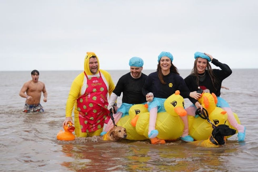 In Pictures: Plucky bathers take a Christmas dip | indy100
