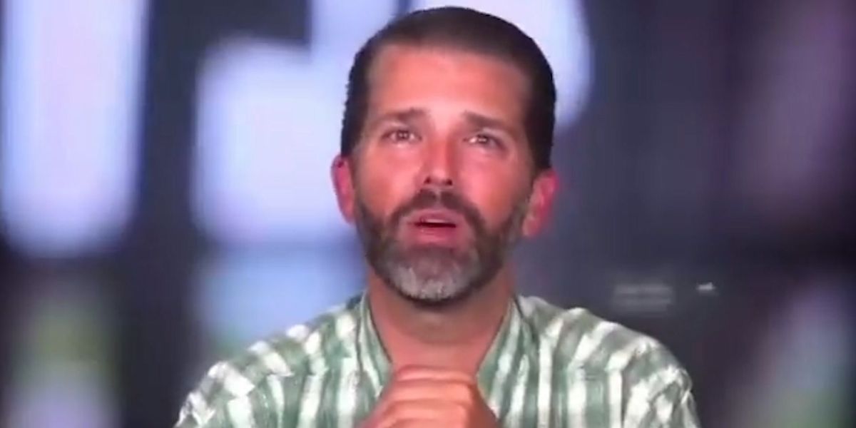 Trump Jr Appears On The Verge Of Tears Following Dads Indictment Indy100