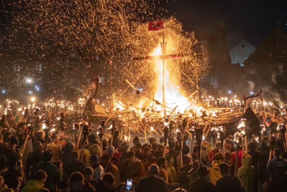In Pictures Burning Galley Provides Fitting Climax To Up Helly Aa In Pictures Burning Galley Provides Fitting Climax To Up Helly Aa